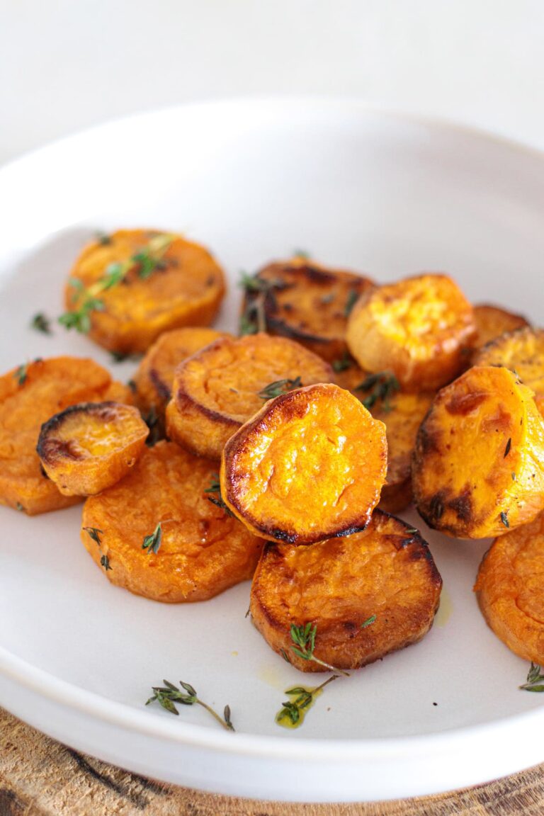 Easy Roasted Sweet Potato Medallions | Crispy and Caramelized