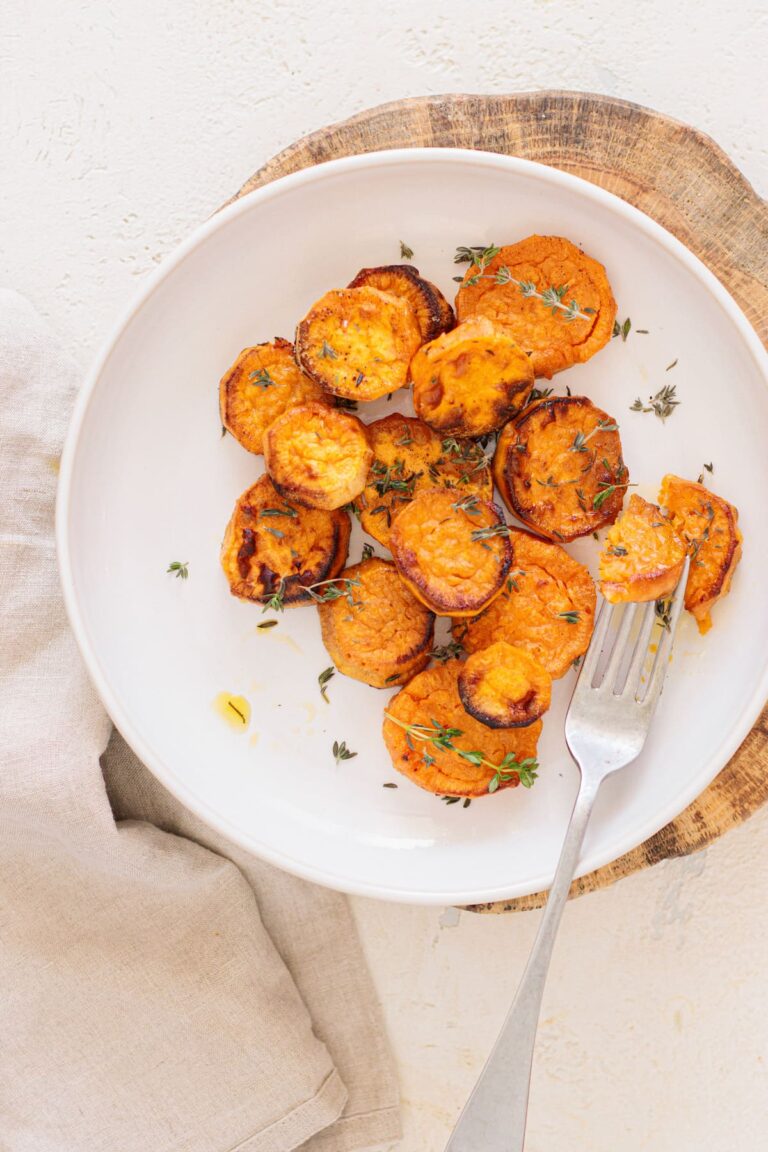 Easy Roasted Sweet Potato Medallions | Crispy and Caramelized